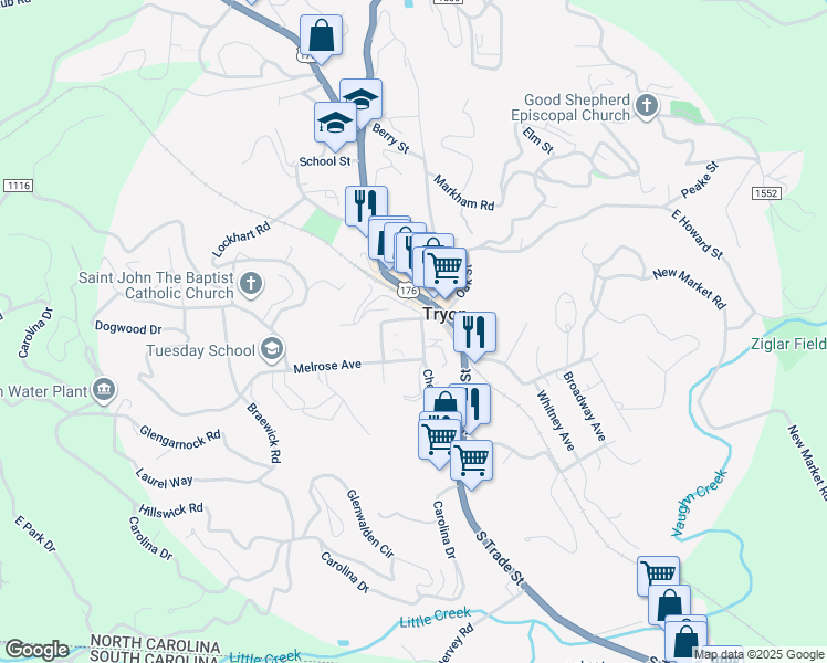 69 Pacolet Street, Tryon NC - Walk Score