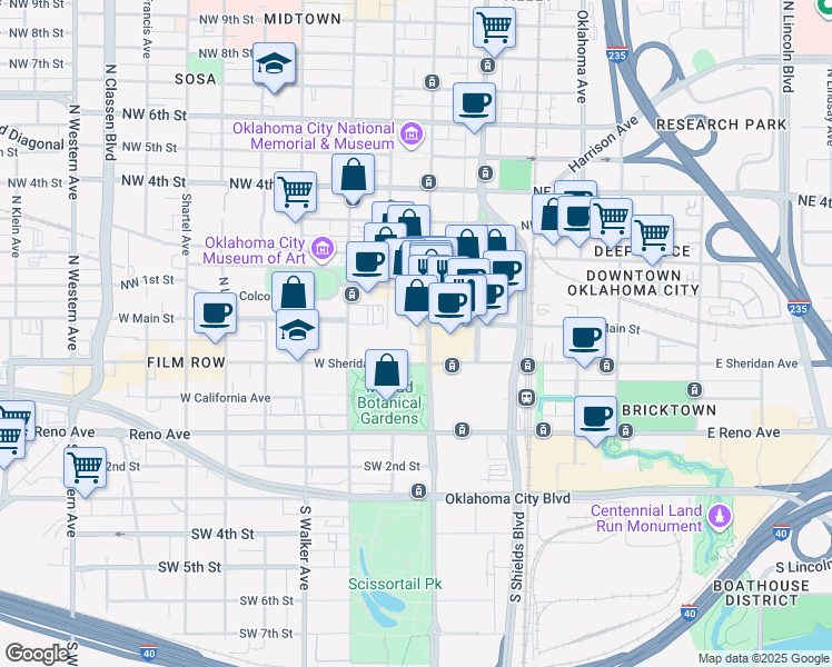 Map Of Downtown Oklahoma City