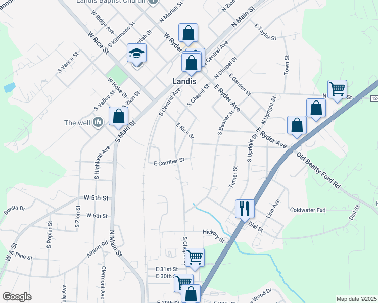 416 East Rice Street, Landis NC - Walk Score