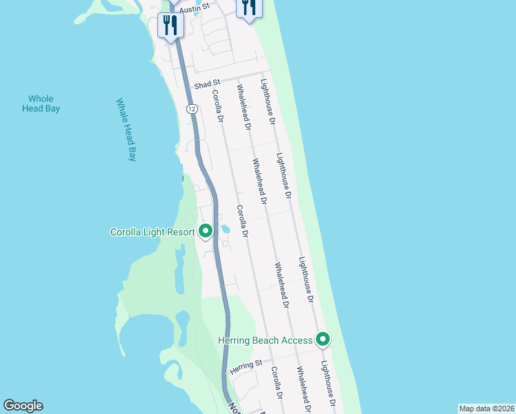 1050 Whalehead Drive, Corolla NC - Walk Score