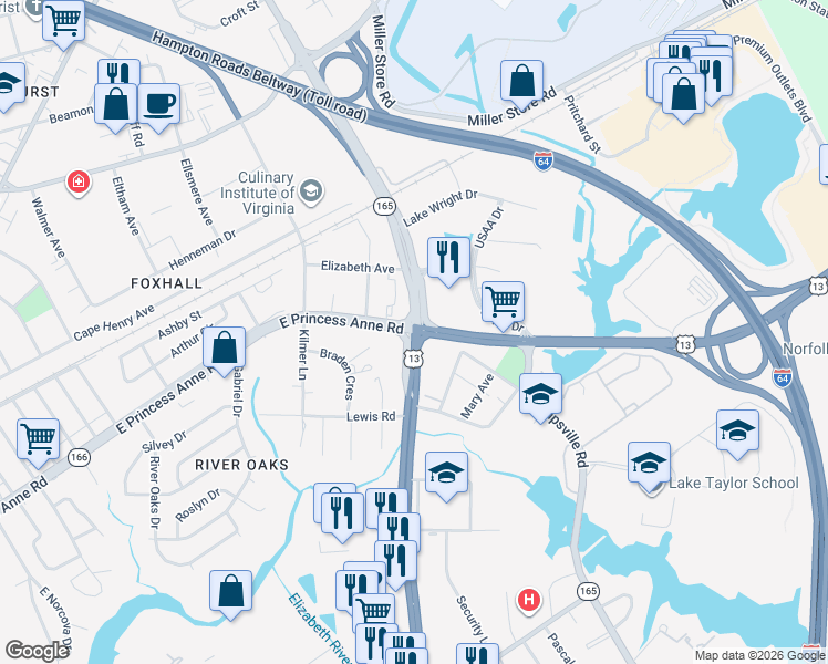 North Military Highway & East Princess Anne Road, Norfolk VA - Walk Score