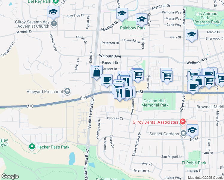 1395 1st Street, Gilroy CA - Walk Score