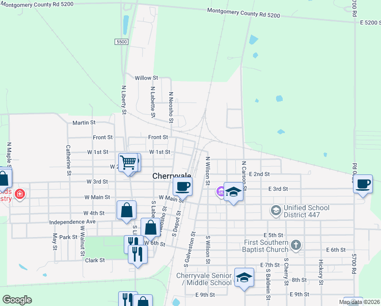 400 North Depot Street, Cherryvale KS - Walk Score