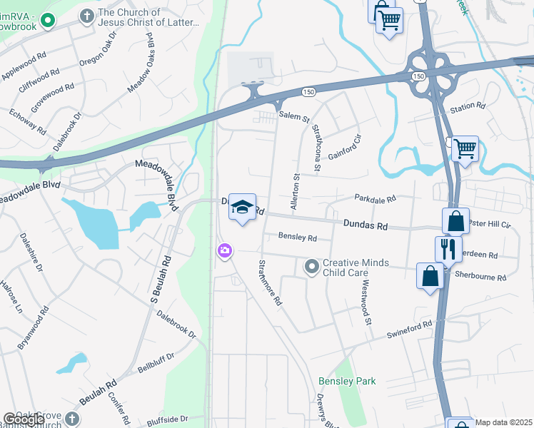 Dundas Rd & Strathmore Rd, Bensley VA - Walk Score