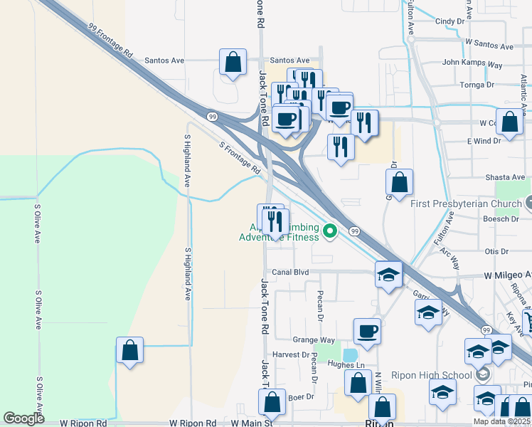 1224 Jack Tone Road, Ripon CA - Walk Score