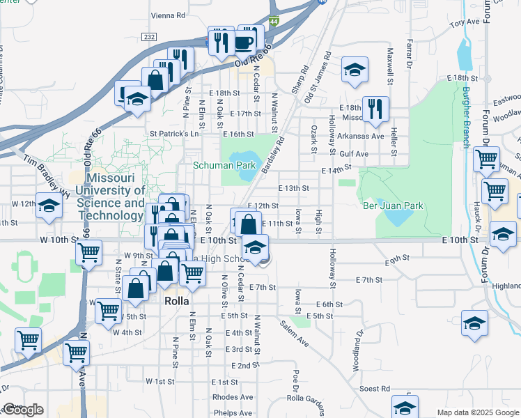 410 East 12th Street, Rolla MO - Walk Score