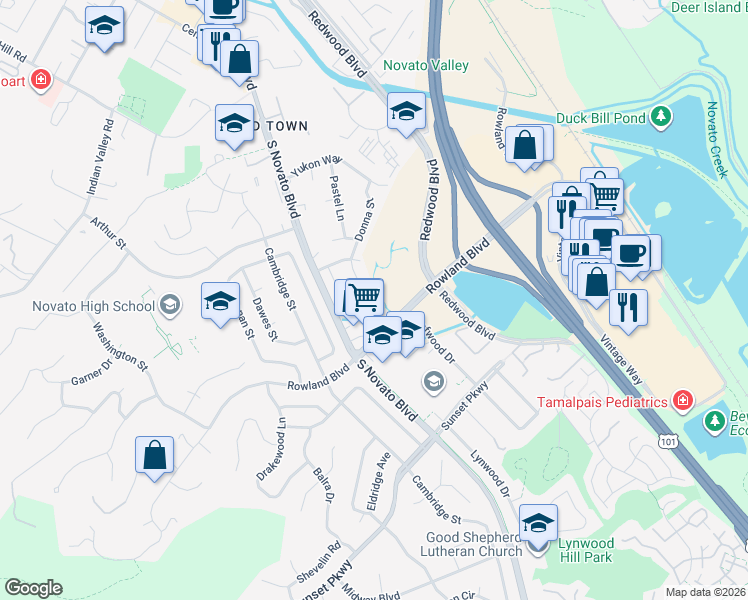 1380 Donna Street, Novato CA - Walk Score