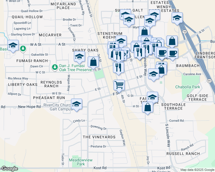 E Street, Galt CA - Walk Score