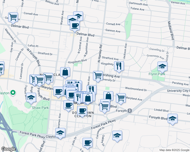 155 North Hanley Road, University City MO - Walk Score