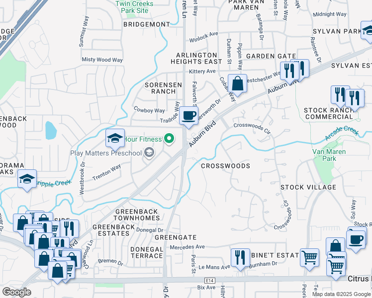 Auburn Blvd & Van Maren Ln, Citrus Heights CA - Walk Score