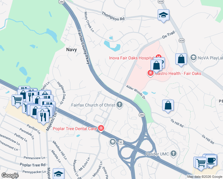 Fairfax County Parkway Trail, Fairfax VA - Walk Score