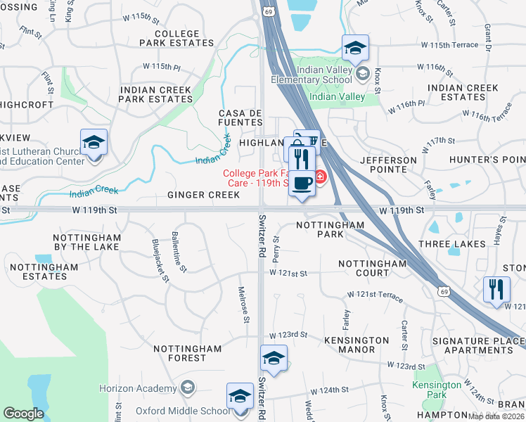 Switzer Rd & W 119th St, Overland Park KS - Walk Score