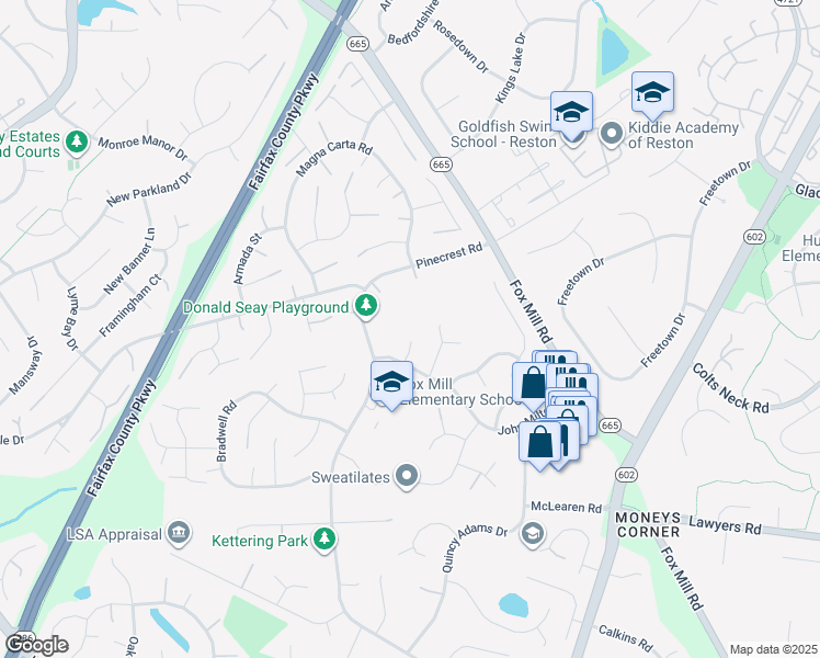 2600 John Milton Ct, Franklin Farm VA - Walk Score