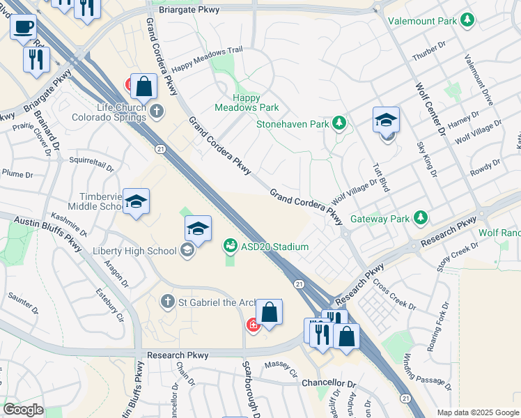 9112 Grand Cordera Parkway, Colorado Springs CO - Walk Score