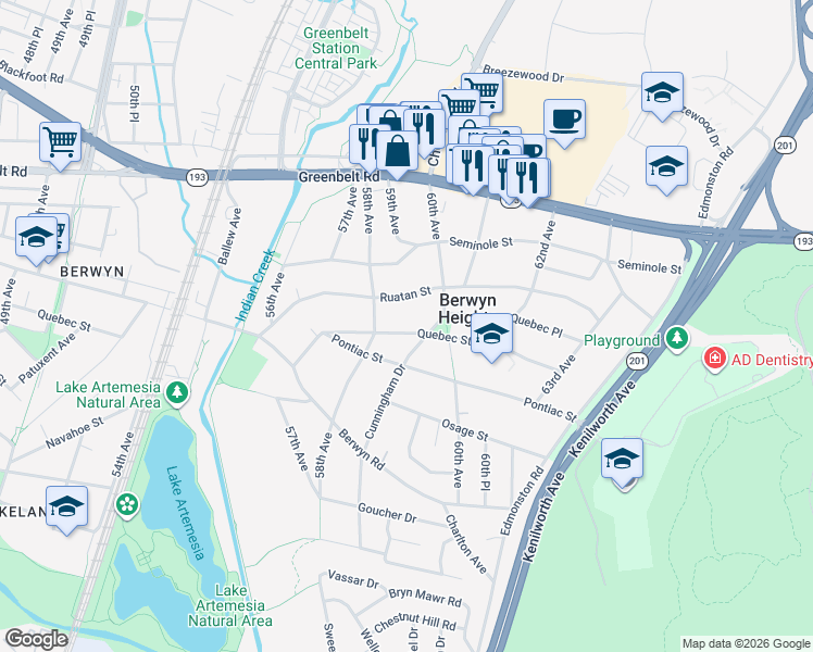 5812 Quebec Street, Berwyn Heights MD - Walk Score