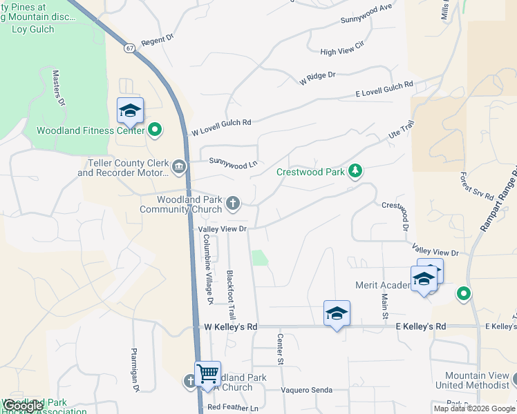 201 Piute Trail, Woodland Park CO - Walk Score