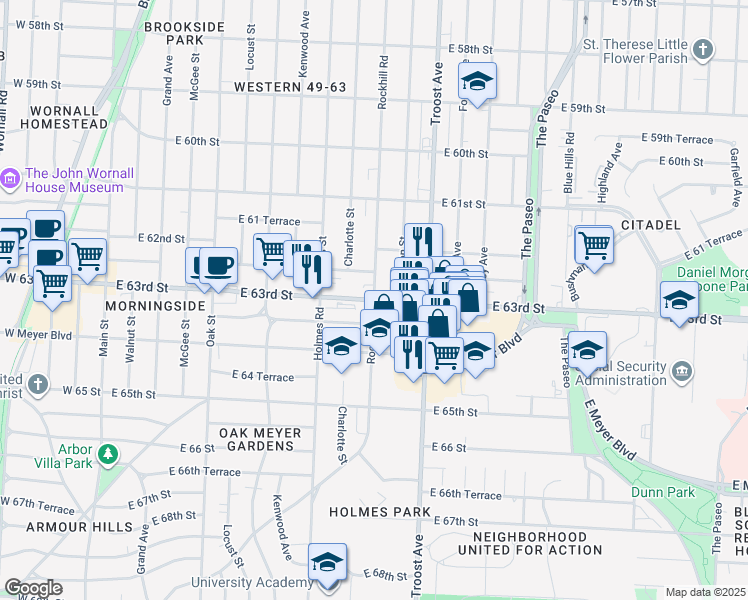 E 63rd St & Rockhill Rd, Kansas City MO - Walk Score