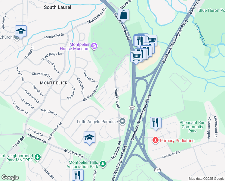 9556 Muirkirk Road, South Laurel MD - Walk Score