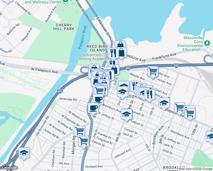 S Hanover St & E Patapsco Ave, Baltimore MD - Walk Score