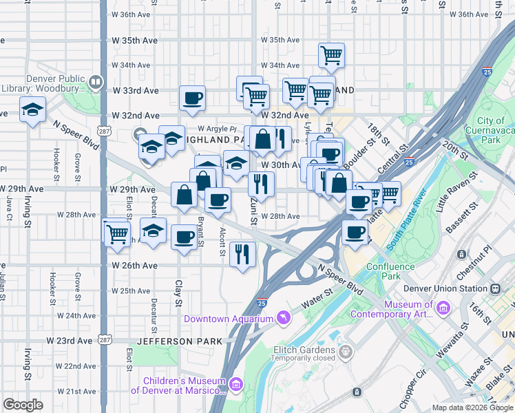 2828 Zuni Street, Denver CO - Walk Score
