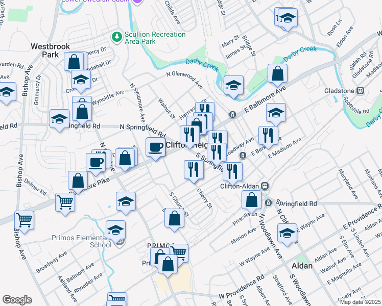 22 South Springfield Road, Clifton Heights PA - Walk Score