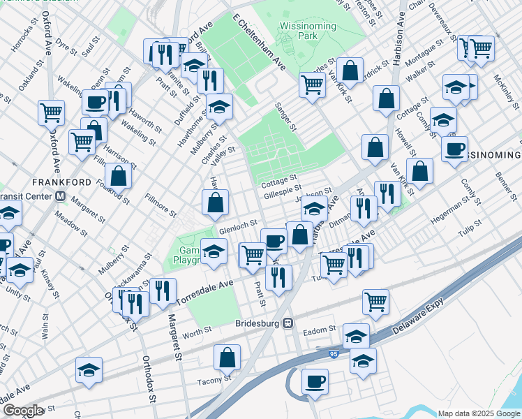 Philadelphia Bridges Map