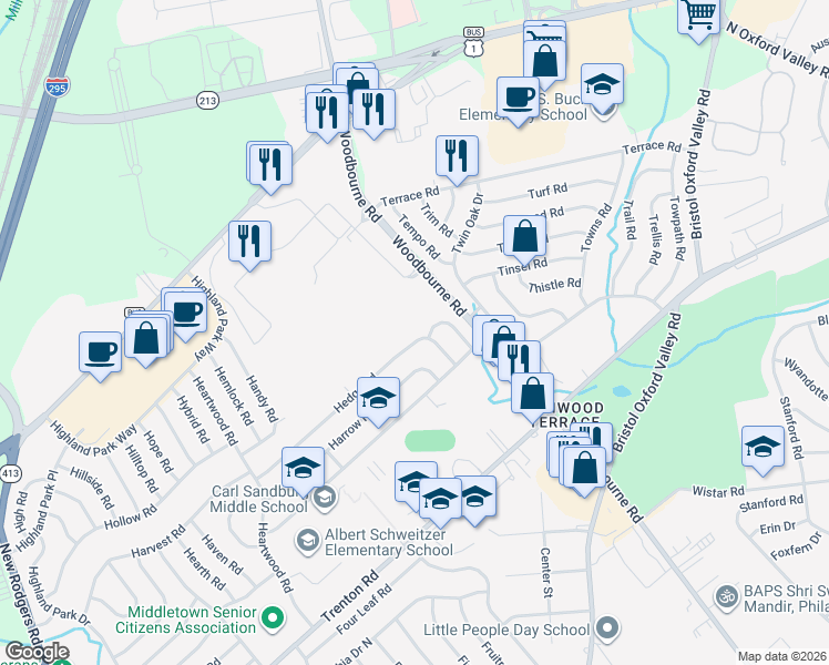 115 Hedge Road, Levittown PA - Walk Score