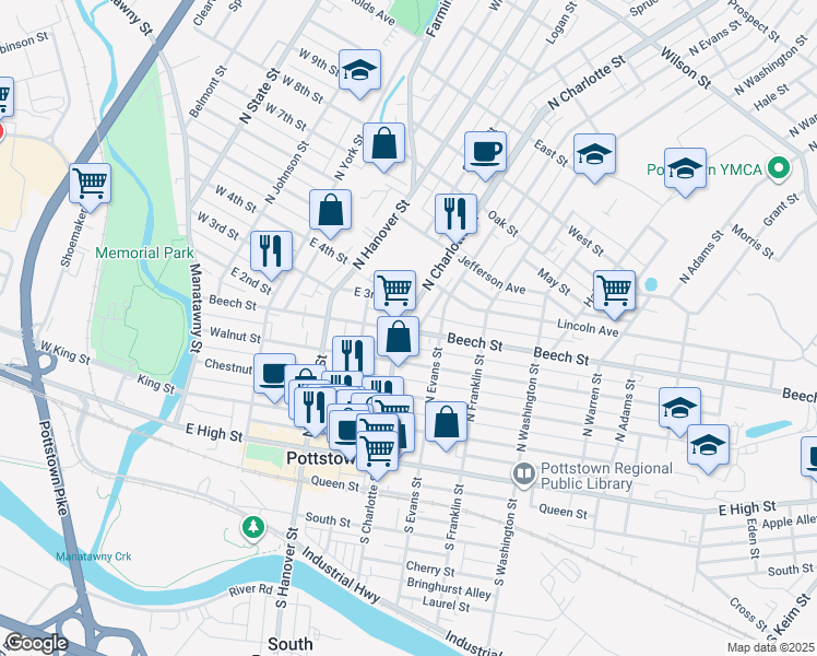 206 North Charlotte Street, Pottstown PA - Walk Score