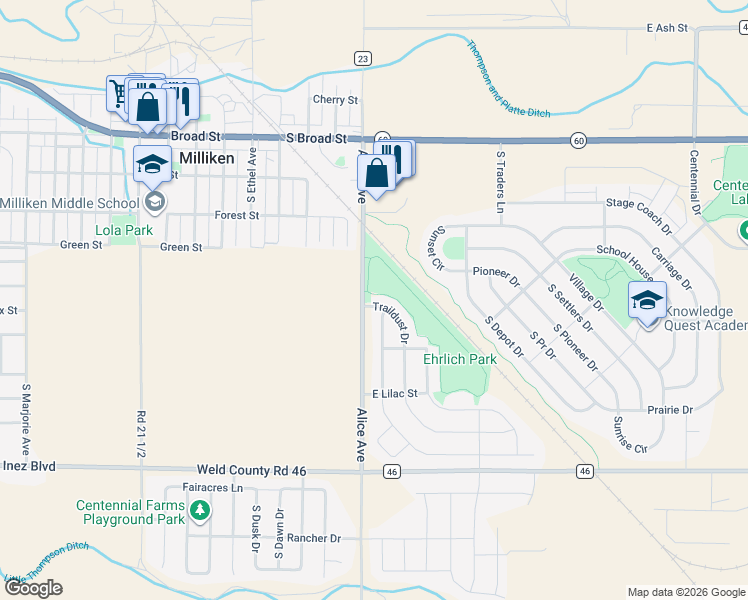 572 Traildust Drive, Milliken CO - Walk Score