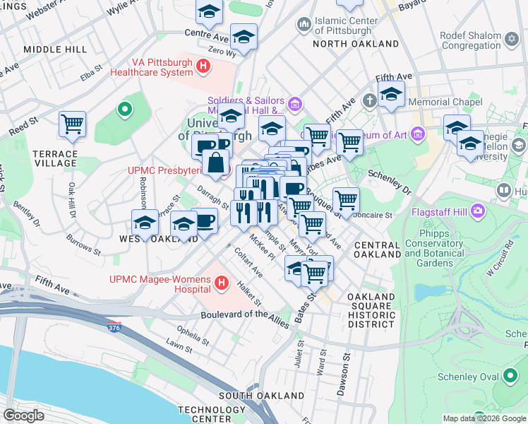 Forbes Ave & Meyran Ave, Pittsburgh PA - Walk Score