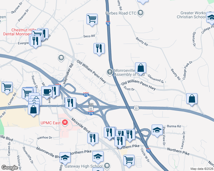 4562 Old William Penn Highway, Monroeville PA - Walk Score