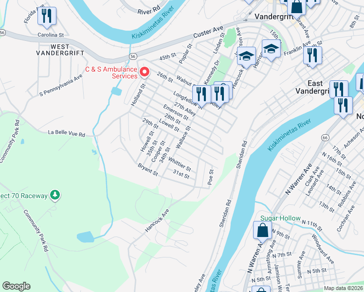 222 Holmes Street, Vandergrift PA - Walk Score