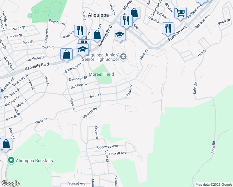 Meadow Street, Aliquippa PA - Walk Score