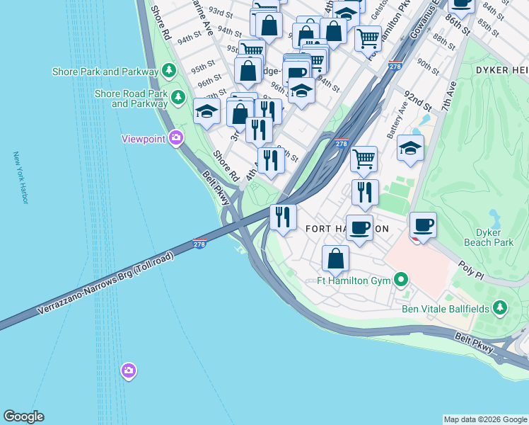 Verrazano-Narrows Bridge, New York NY - Walk Score