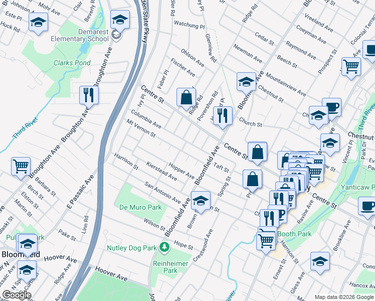 Street Map Of Nutley Nj