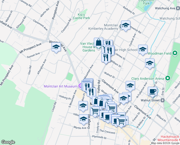 Street Map Of Montclair