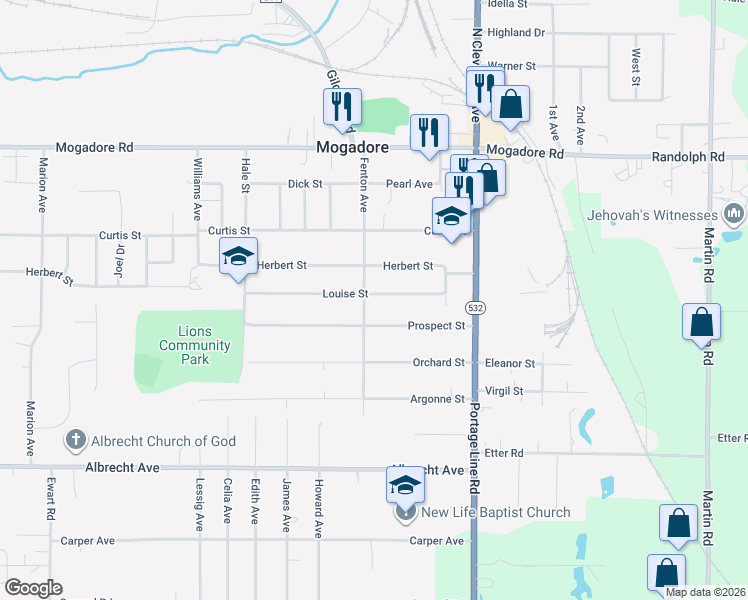 3798 Louise Street, Mogadore OH - Walk Score