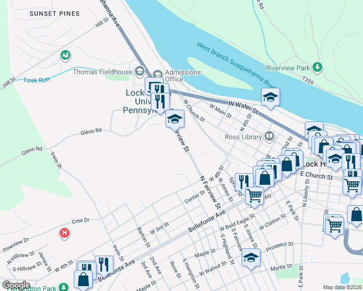 199 North Fairview Street, Lock Haven PA - Walk Score