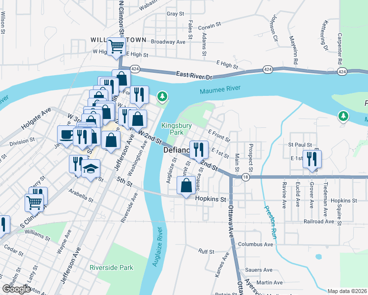 202 East 2nd Street, Defiance OH - Walk Score