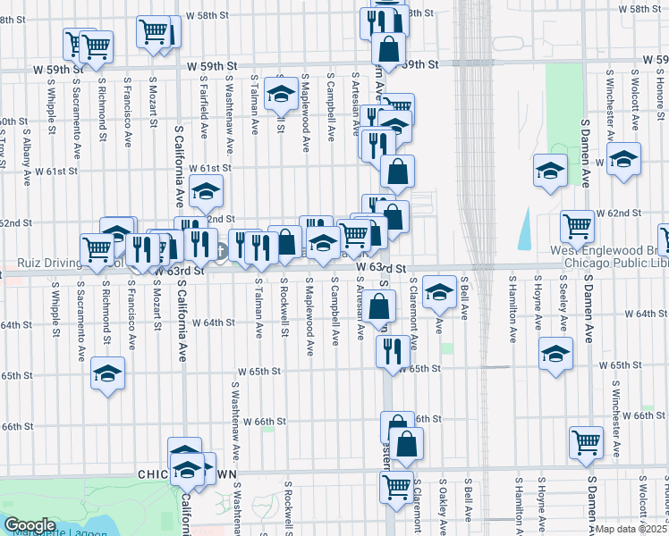 W 63rd St & S Campbell Ave, Chicago Ridge IL - Walk Score