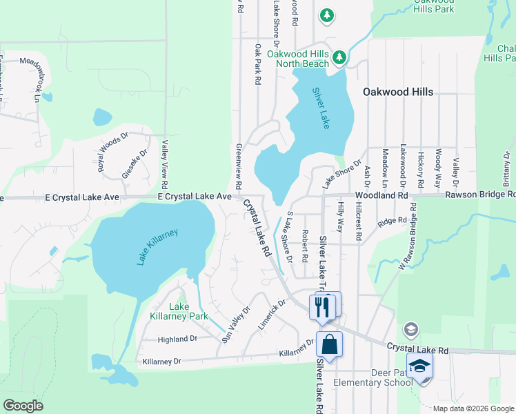 3816 Crystal Lake Road, Oakwood Hills IL - Walk Score