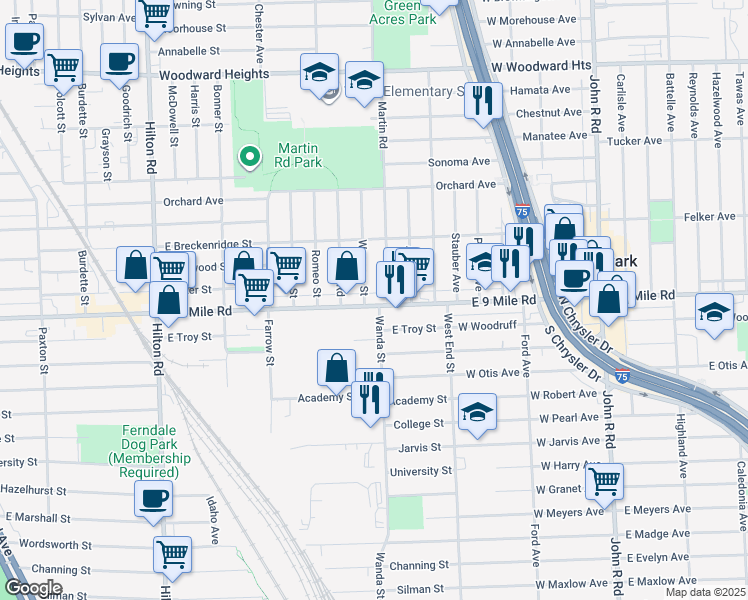 1737 East 9 Mile Road, Ferndale MI - Walk Score