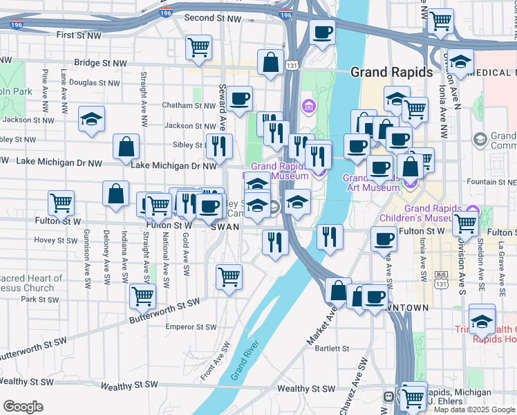 401 West Fulton Street, Grand Rapids MI - Walk Score