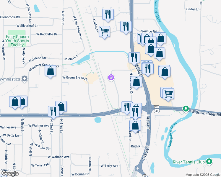 8949 North Deerbrook Trail, Brown Deer WI - Walk Score