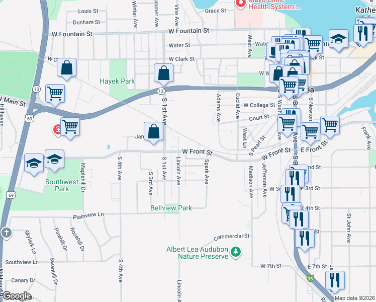 738 West Front Street, Albert Lea MN - Walk Score