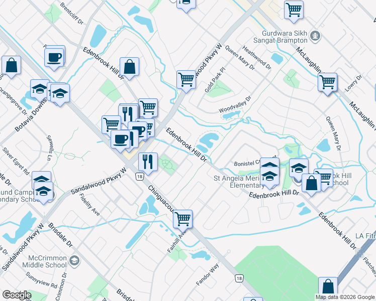 156 Edenbrook Hill Drive, Brampton ON - Walk Score