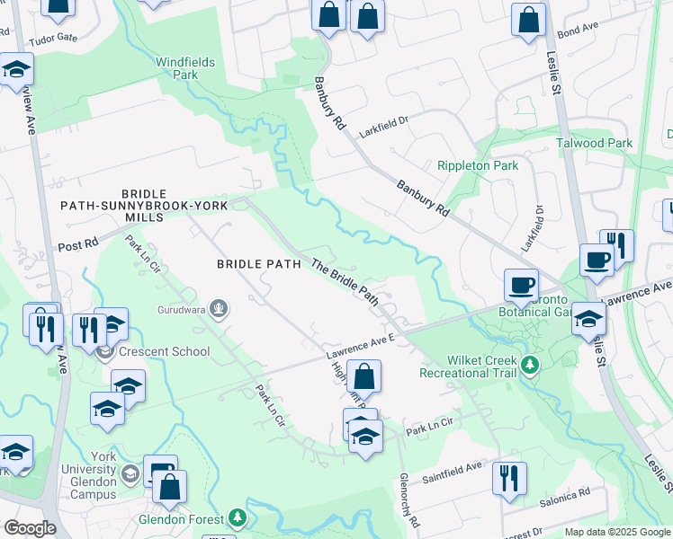 68 The Bridle Path, Toronto ON - Walk Score