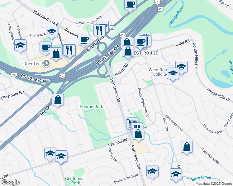 401 Port Union Road, Toronto ON - Walk Score