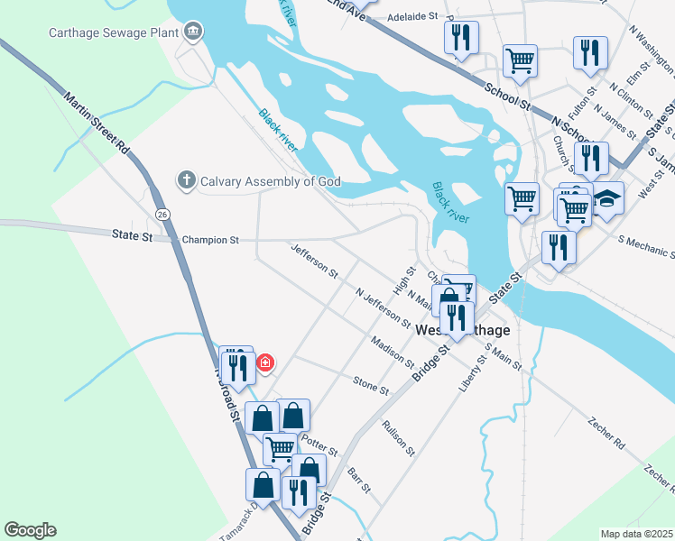 40 North Jefferson Street, West Carthage NY - Walk Score