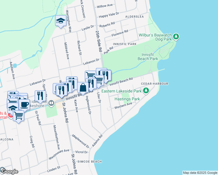 2095 25th Side Road, Innisfil ON - Walk Score